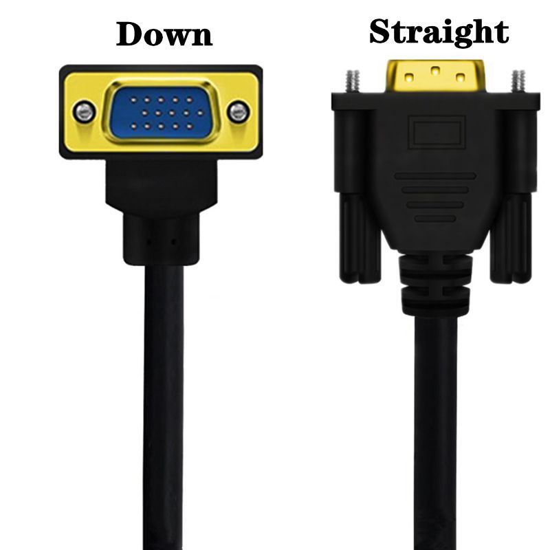 HD VGA Cable 90 ° Elbow VGA 15Pin Male To VGA 15Pi... – Vicedeal