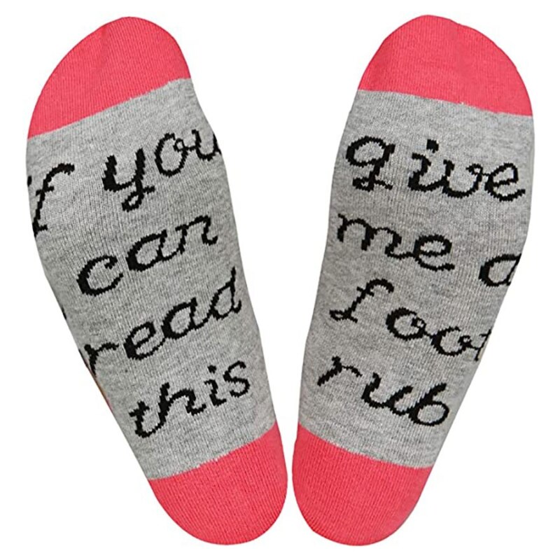 Adult Novelty Funny Saying Words Long Crew Socks D... – Grandado