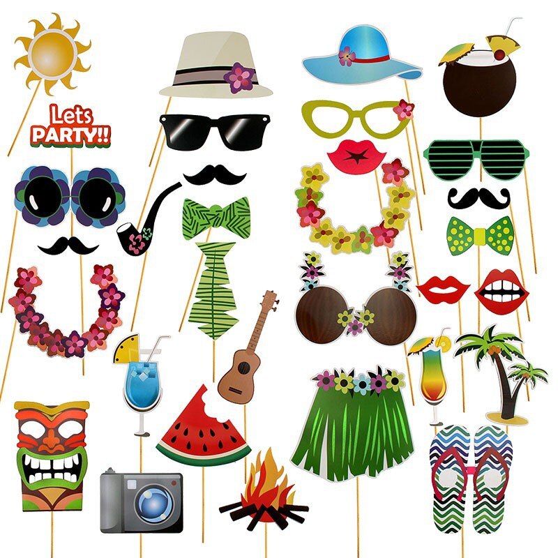 32pcs/lot Hawaii Beach Vacation Seaside Photo Boot... – Grandado