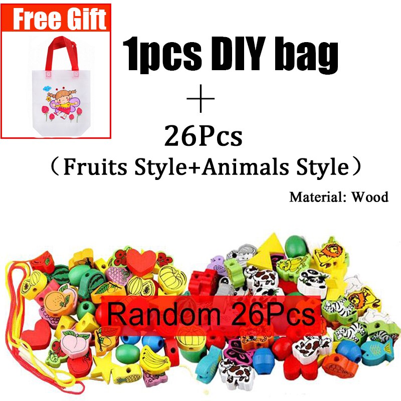 26/50pcs Block stringing beaded Toys Children Lear... – Grandado