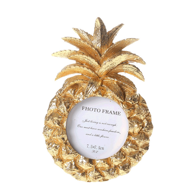 Nordic Golden Pineapple Resin Photo Frame Set 3 In... – Grandado