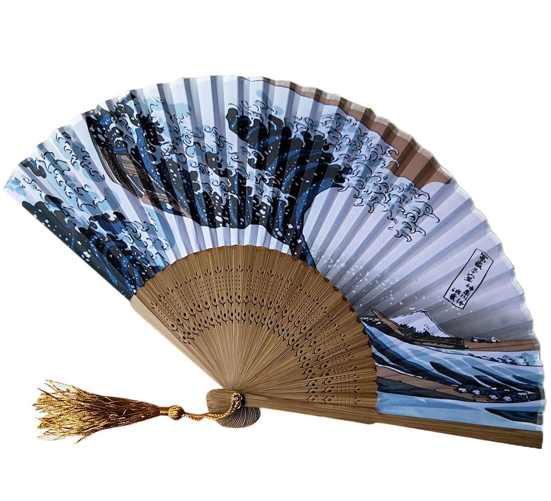 Japanese Fridge Handheld Folding Fan with Traditio... – Vicedeal