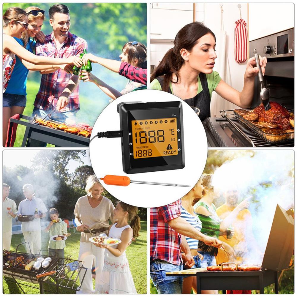 Smart Wireless BBQ Thermometer 6 Channels 6 Probes... – Grandado