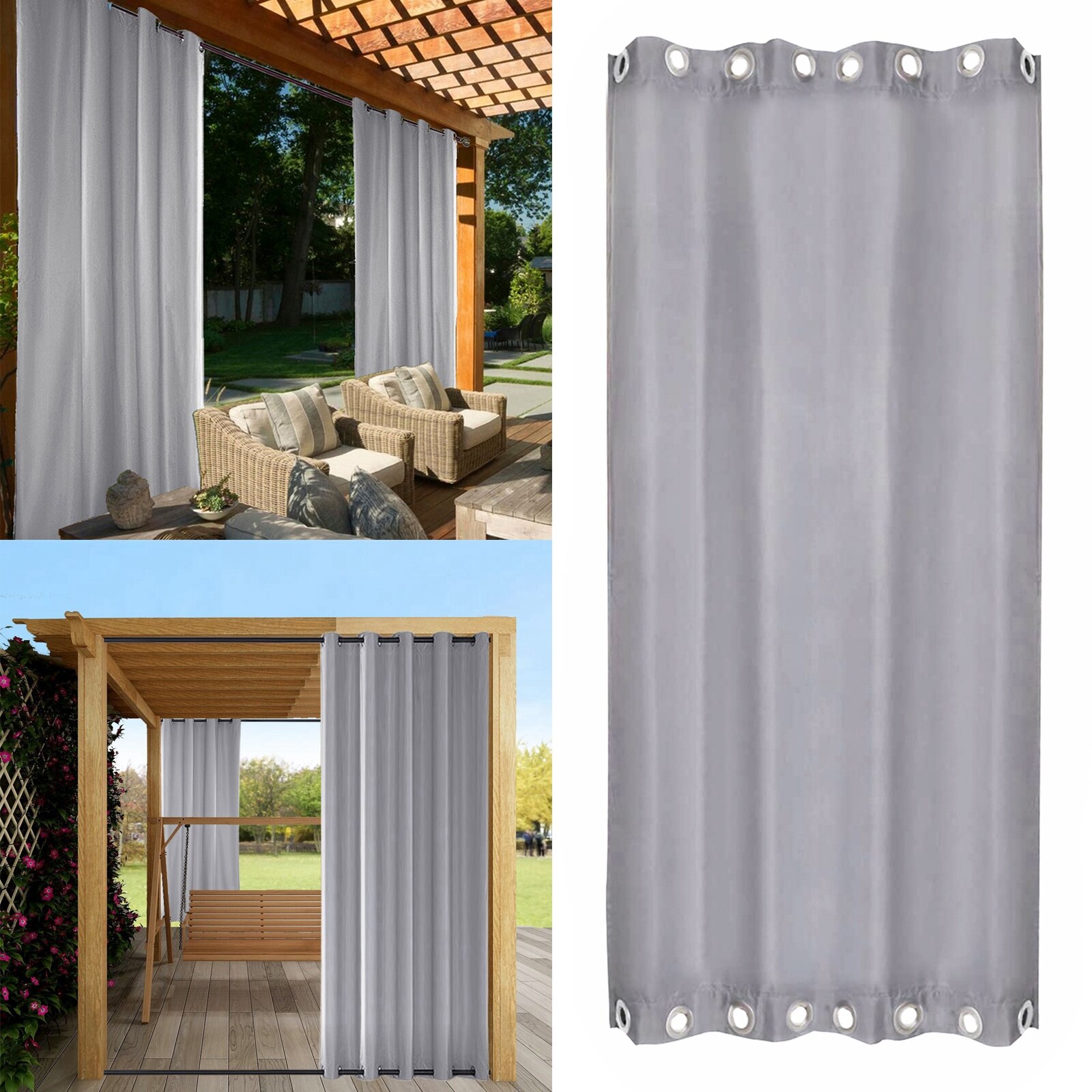 Outdoor Cabana Curtains - Triple Weave Microfiber ... – Vicedeal