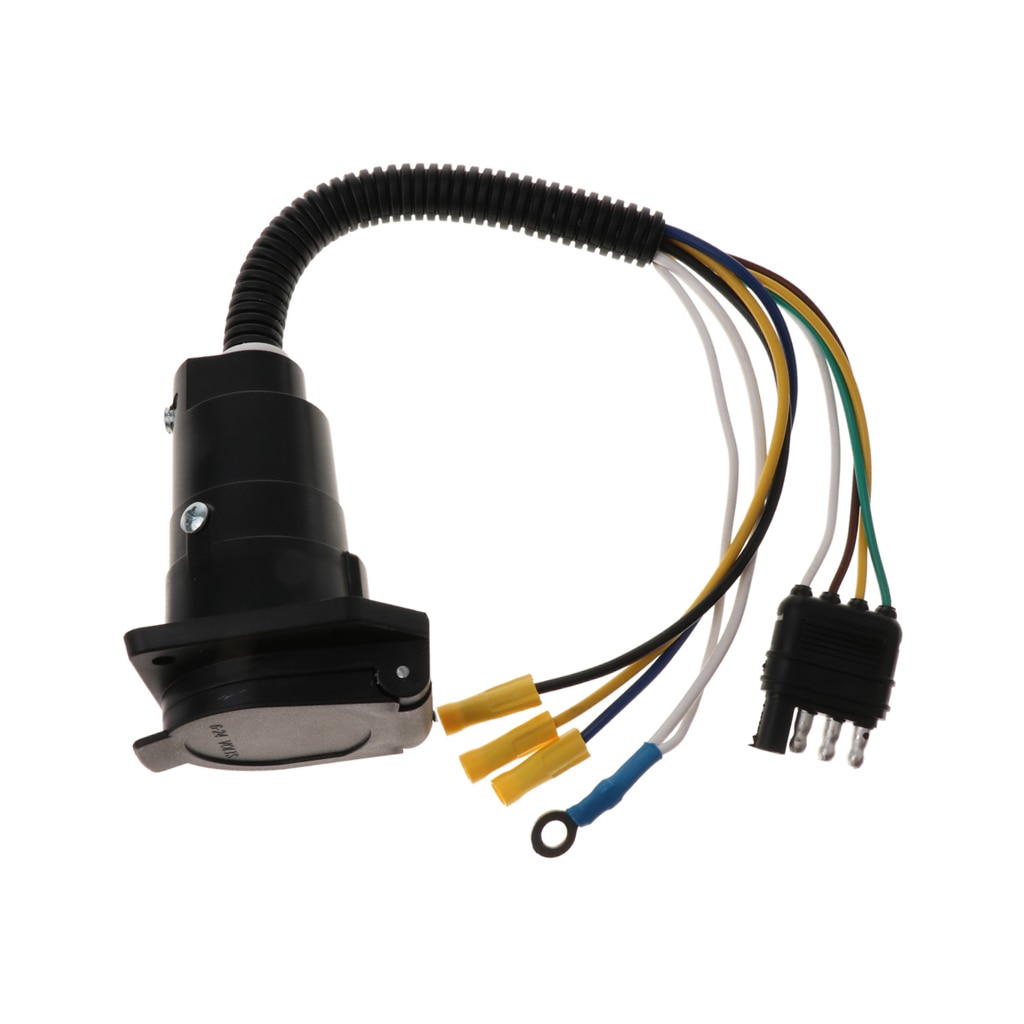 4Way to 7Way Car RV Trailer Wiring Adapter Plug Co... – Grandado
