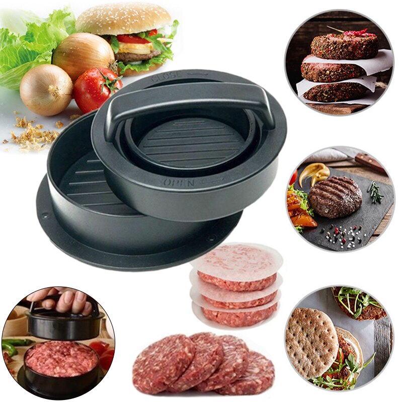 Hamburger Maker Hamburger Press Round Shape Non-St... – Grandado