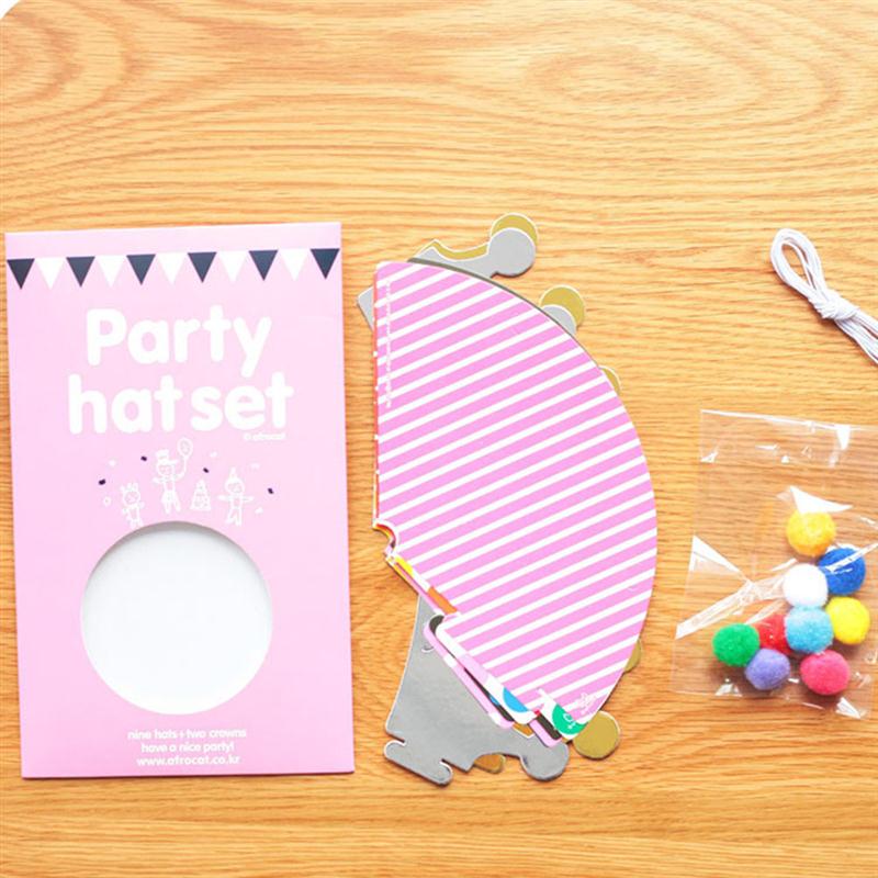 11pcs cute Birthday hat Party Cone Hats cap with P... – Grandado