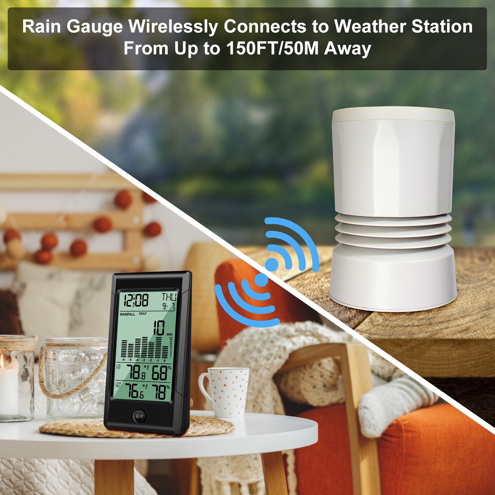 Weather Station Rain Gauge Calendars Alarm Clocks ... – Vicedeal