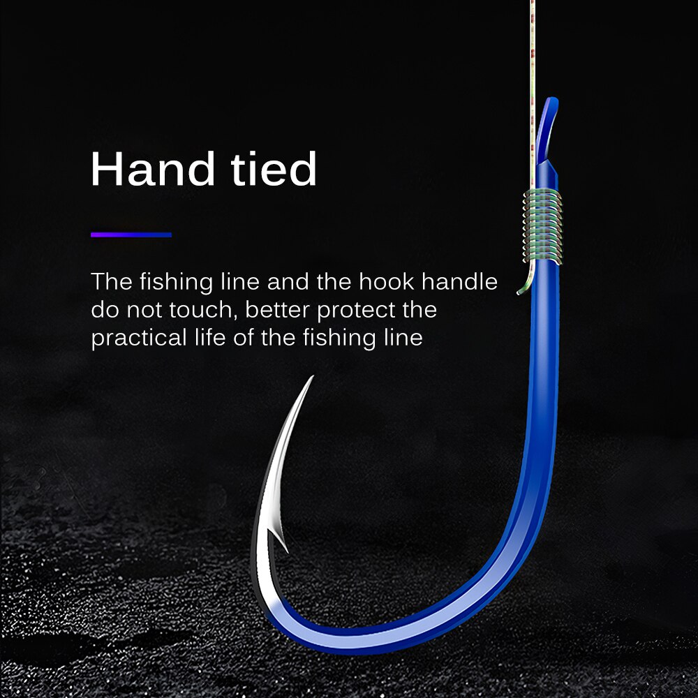 16 Pcs Blue Barbed Carbon Steel Barbed Carp Fishin... – Vicedeal