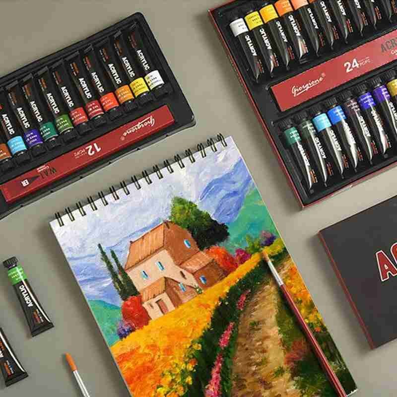 12/24Colors Acrylic Paints set wall painting color... – Grandado