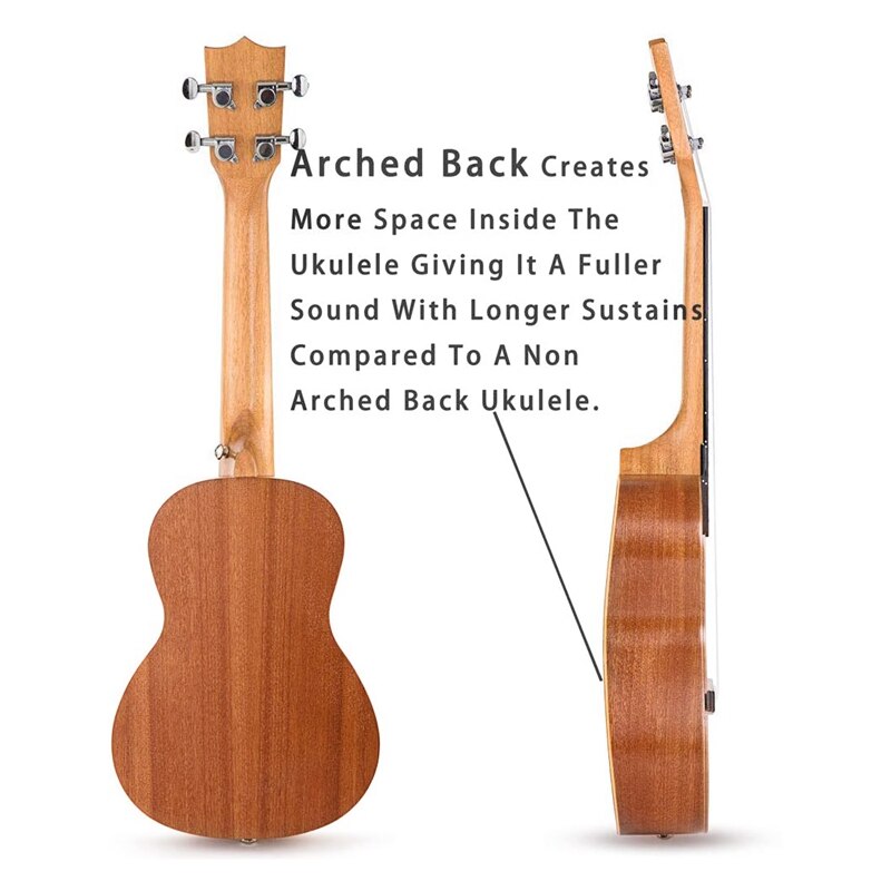 Ukulele 21 pouces, Instrument classique en bois po... – Grandado