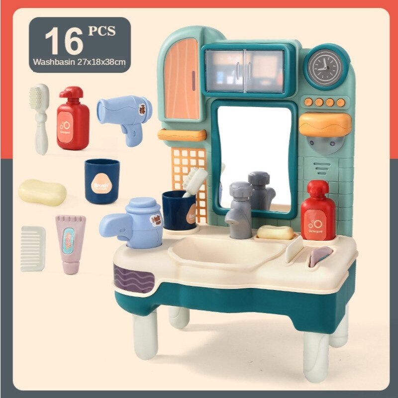 Children Pretend Play Washing Table Press Water wi... – Grandado
