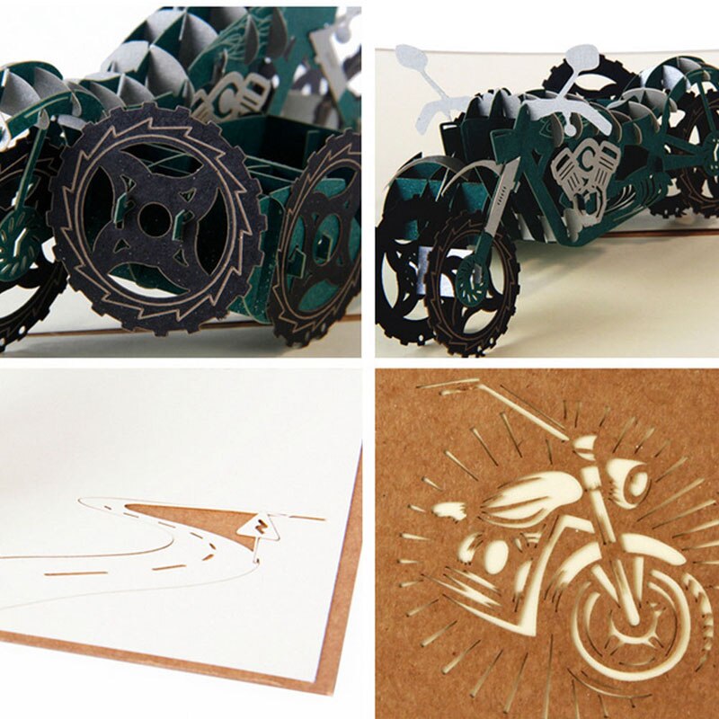 3D Up Greeting Cards Motorcycle Birthday Easter Th... – Grandado