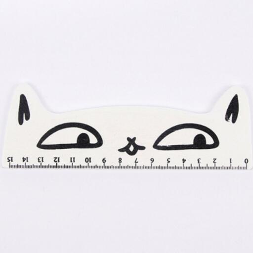 1PC Kawaii cat ruler Funny stationery wooden ruler... – Vicedeal