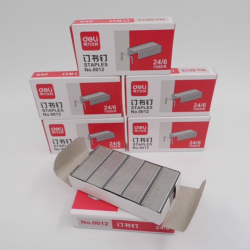 Deli 24/6 12mm Metal Standard Staples School Stati... – Grandado
