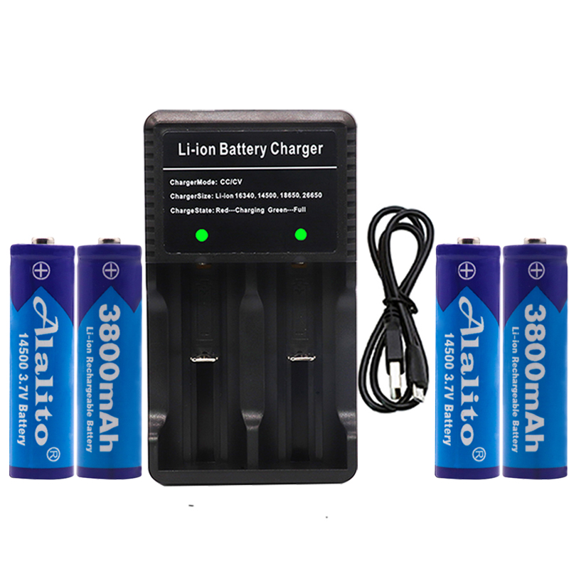 Original 14500 battery 3.7V 3800mAh Rechargeable L... – Grandado