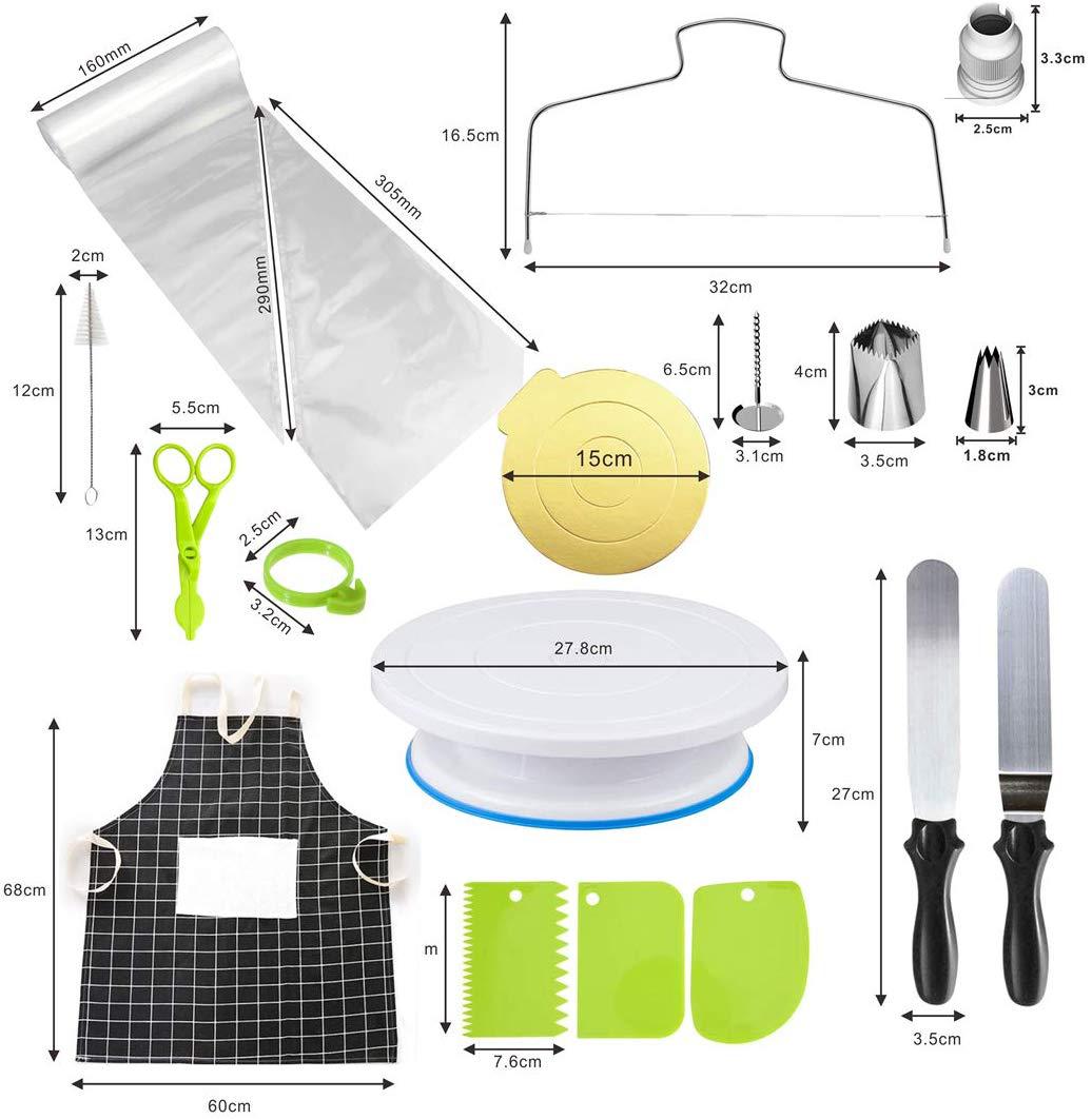Cake Turntable Set 127 Piece Decorating Table Fond... – Grandado