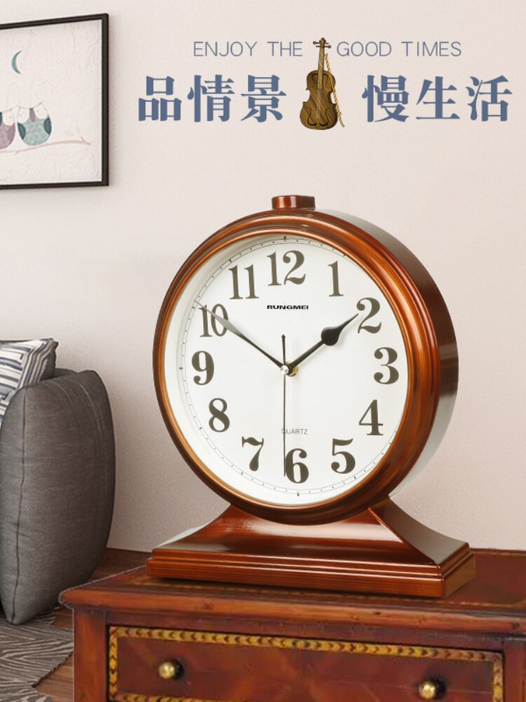 Large Desk Clock Silent Watch Retro Living Room An... – Grandado