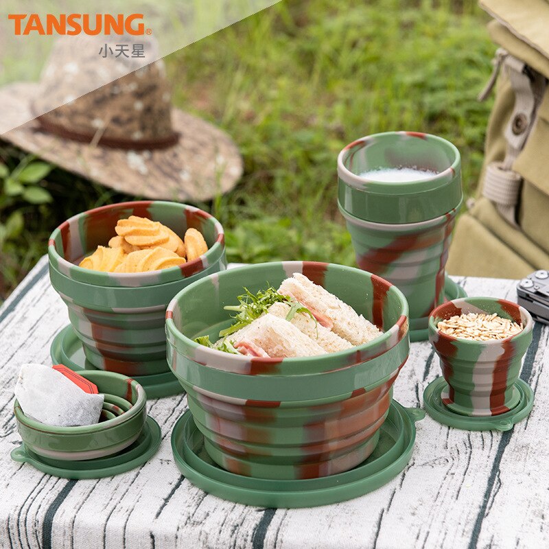 Draagbare Outdoor Vouwen Cup Kom Food Grade Silico... – Grandado