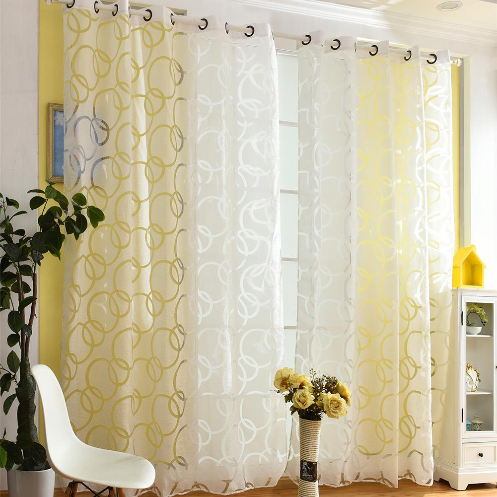 Circle Bubbles Window Curtain Sheer Divider Home B... – Grandado