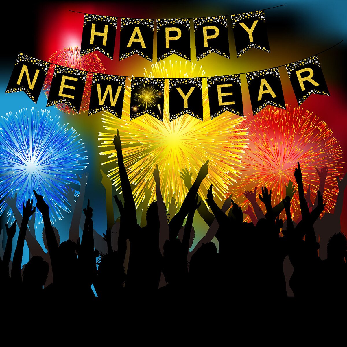Happy Year Banner Year'S Eve Party Banner Home Par... – Grandado