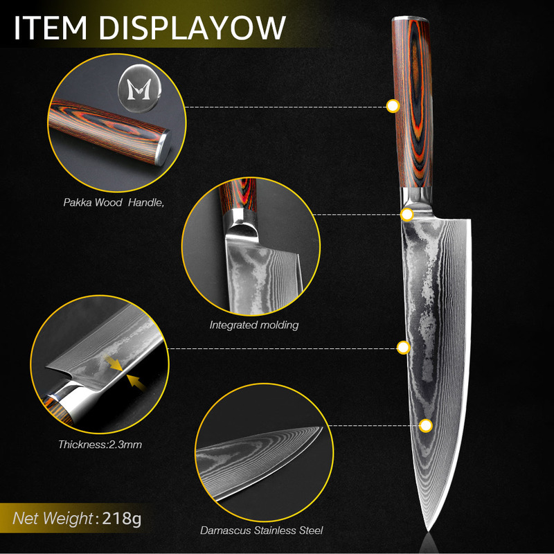 VIP - Damascus Knives Set 67 Layer Chef Knife Japa... – Grandado