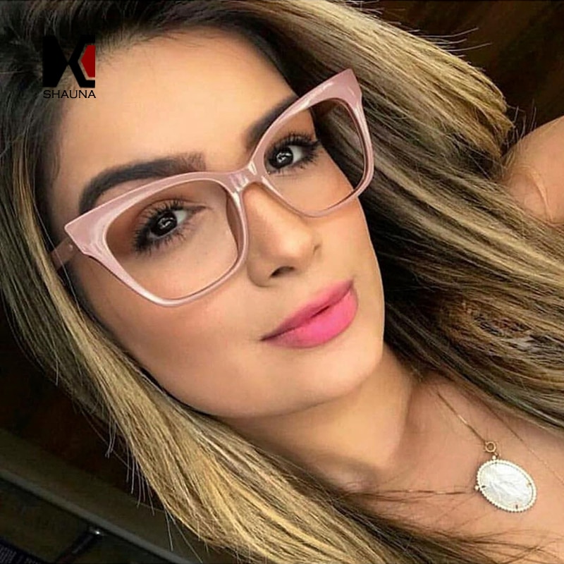 SHAUNA Women Cat Eye Glasses Frame Popular Ladies ... – Grandado