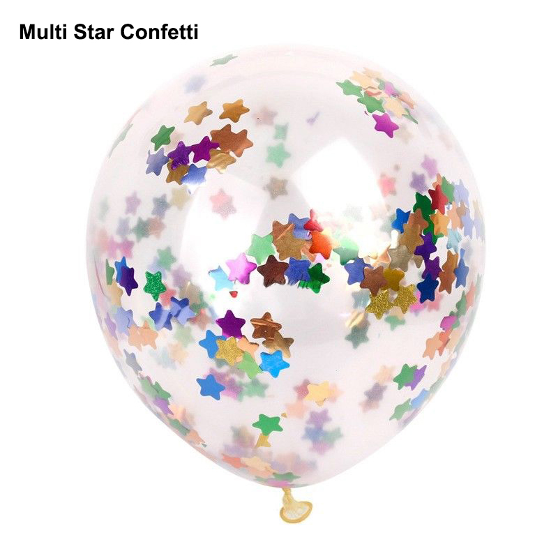 Transparent Luftballons Gold Sterne Folie Konfetti... – Vicedeal