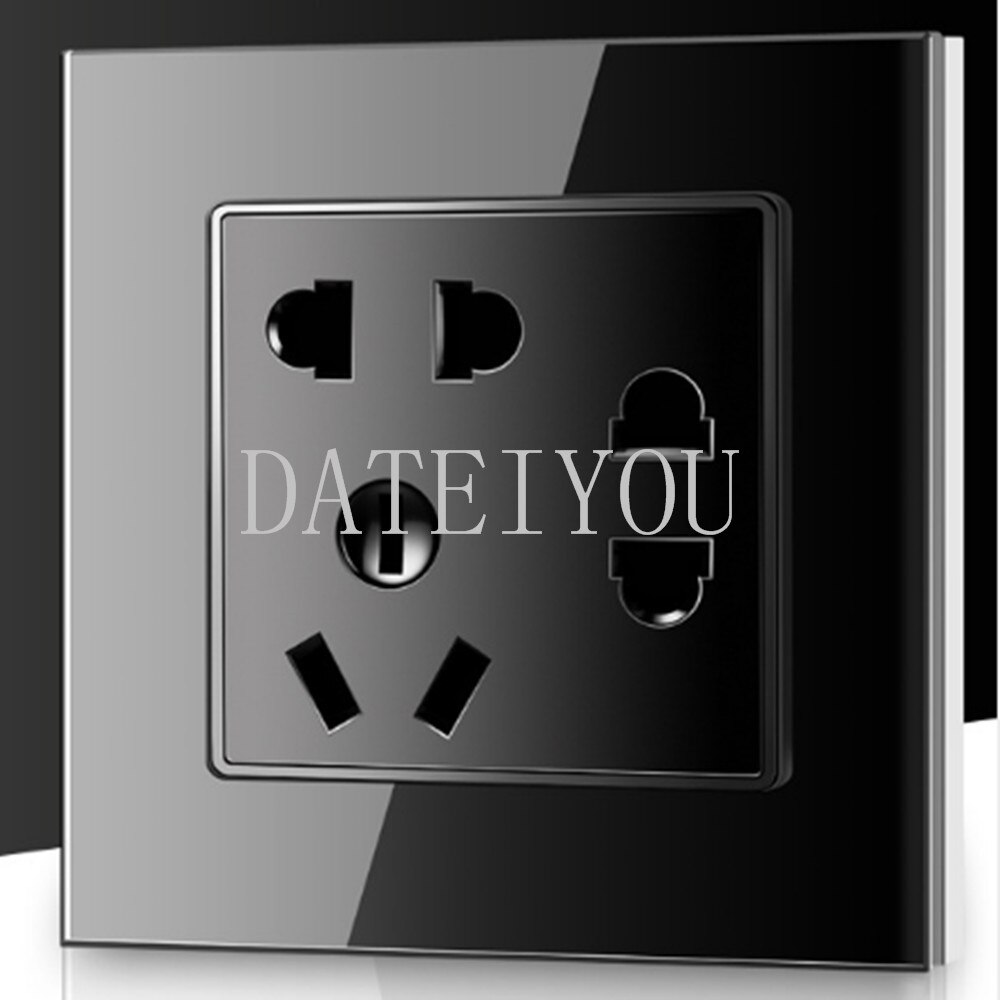 Glass panel socket panel 86 power switch socket Ja... – Grandado