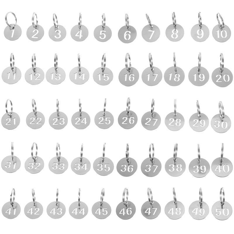 50pcs Numbered 1-50 Tags Key Labels Tags Key Class... – Grandado