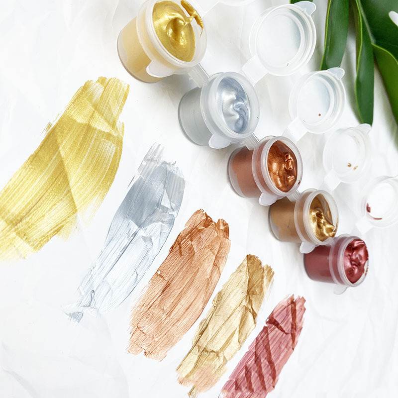 5ML*5 Color Metal Acrylic Paint Paint Plaster Scul... – Grandado