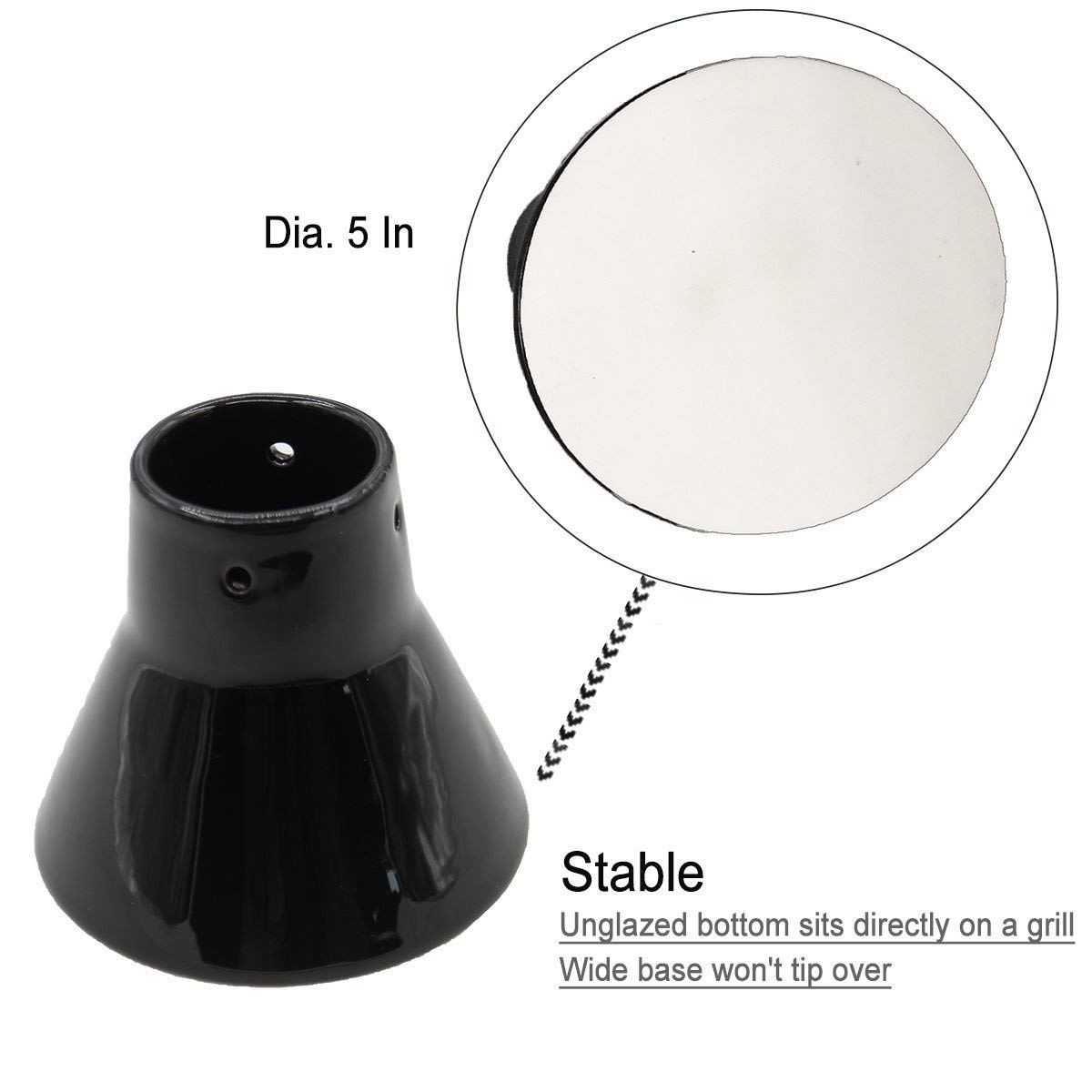 JEYL Ceramic chicken grill, beer cans chicken rack... – Grandado