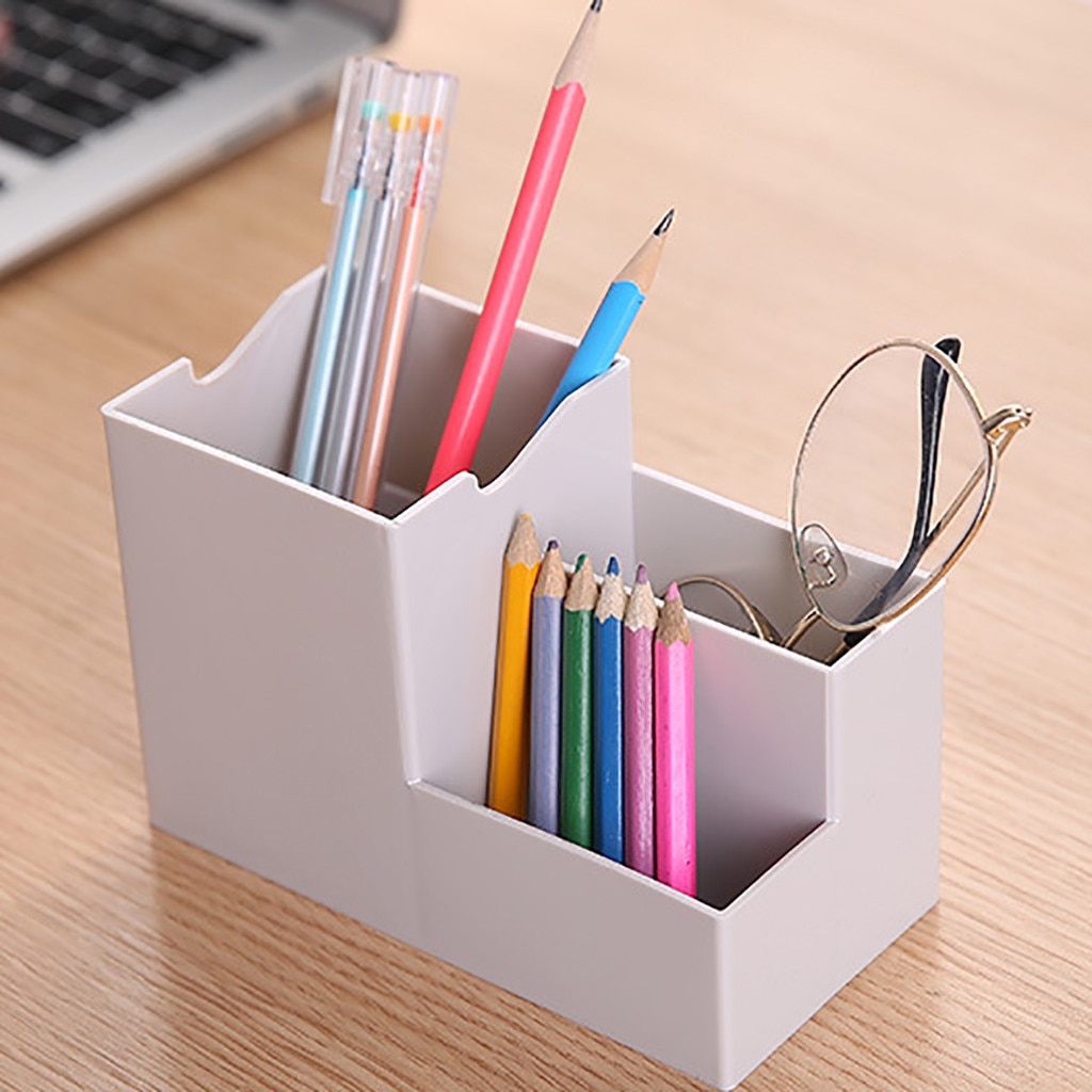 Multi-function 3 Grid Desktop Pen Holder Office Sc... – Vicedeal