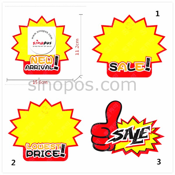 POP burst signage 15x11 cm, fluorescerende kleur r... – Grandado