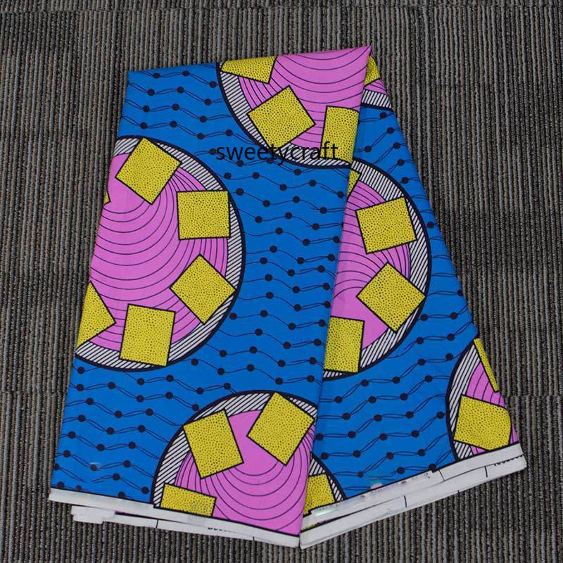 100% Polyester Afrikaanse Stof Wax Blauwe Cirkel N... – Vicedeal