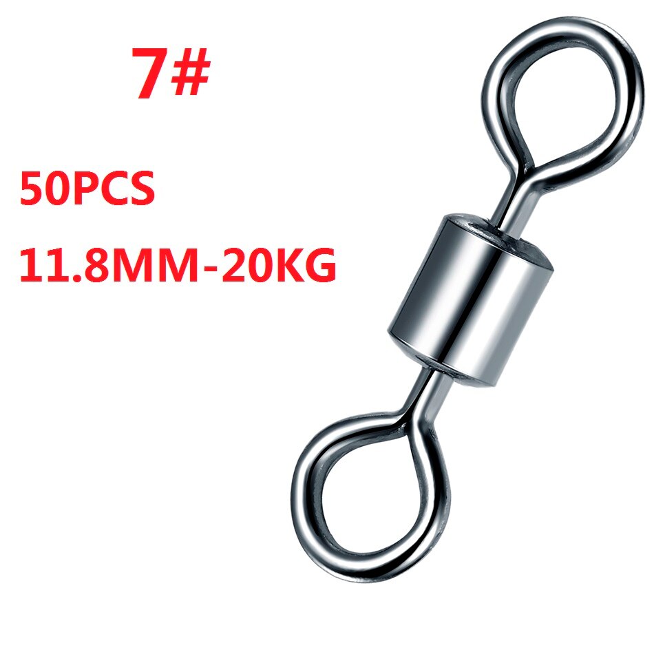 50Pcs Bearing Swivel Solid Ring Vissen Connector 8... – Grandado