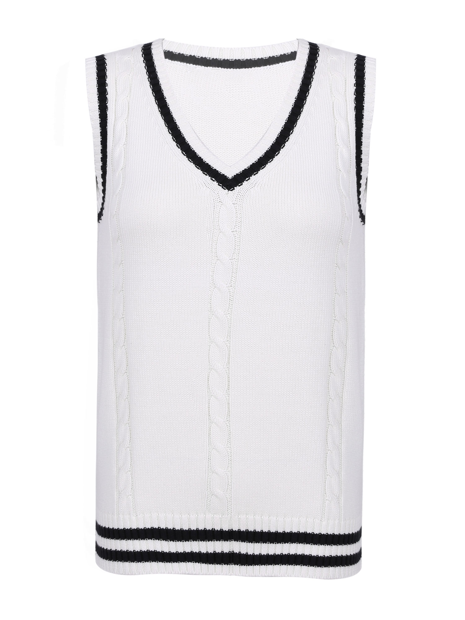 XL Unisex V Neck Sleeveless Knitted Vest Boy Girls... – Grandado