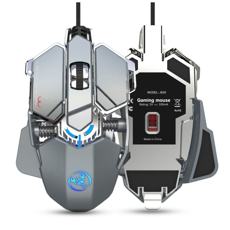 USB Gaming Mouse 6400DPI 9 Key Programmable Macro ... – Vicedeal