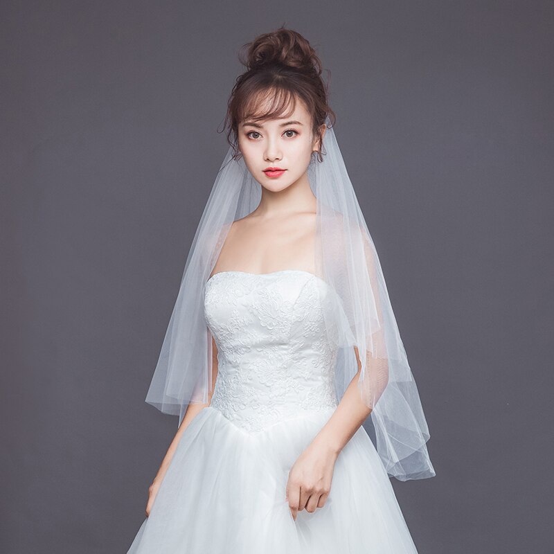 Einfache Elegent Cut Kante Hochzeit Schleier Braut... – Vicedeal