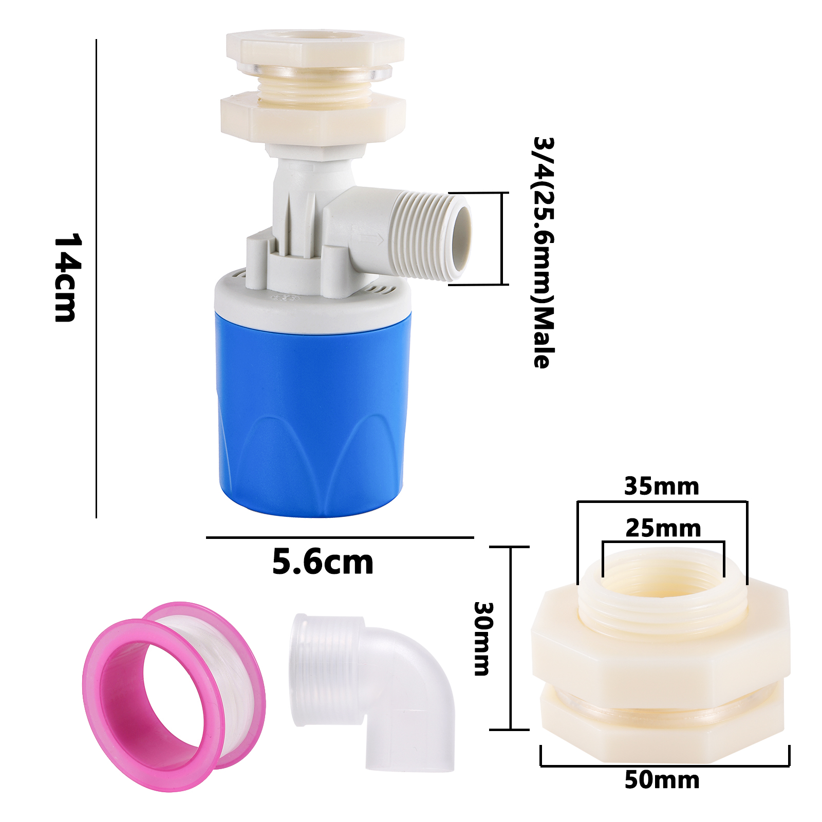 1/2" Water Inlet With Built-in Blue Float Valve Au... – Vicedeal