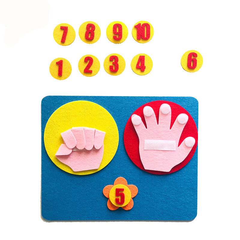 1Set Handmade Felt Finger Numbers Math Toy Funny C... – Vicedeal