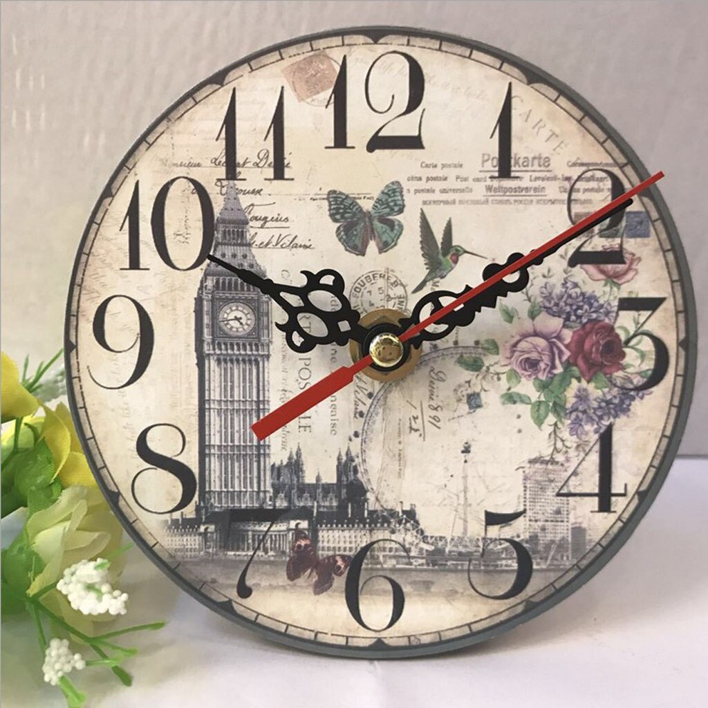 12x12cm/4.72x4.72inch Vintage Wooden Wall Clock Ro... – Grandado