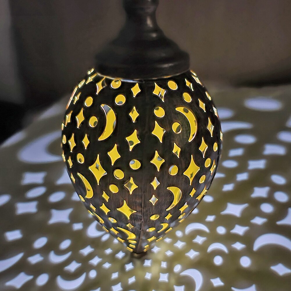 Iron Solar Lantern LED Hanging Projection Light Re... – Vicedeal