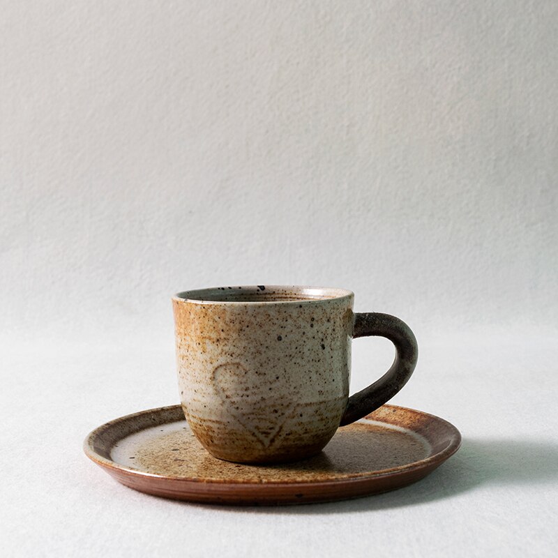 Japansk vintage kaffekoppset keramiska temuggar en... – Vicedeal