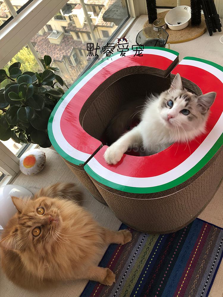 Watermelon cat scratching board large claw device ... – Grandado