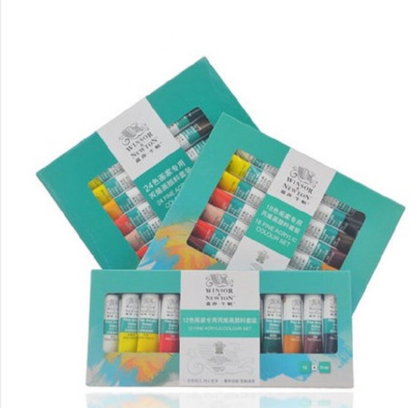 Windsor Newton Acrylic Paint Set 12 /18/24 colors ... – Vicedeal