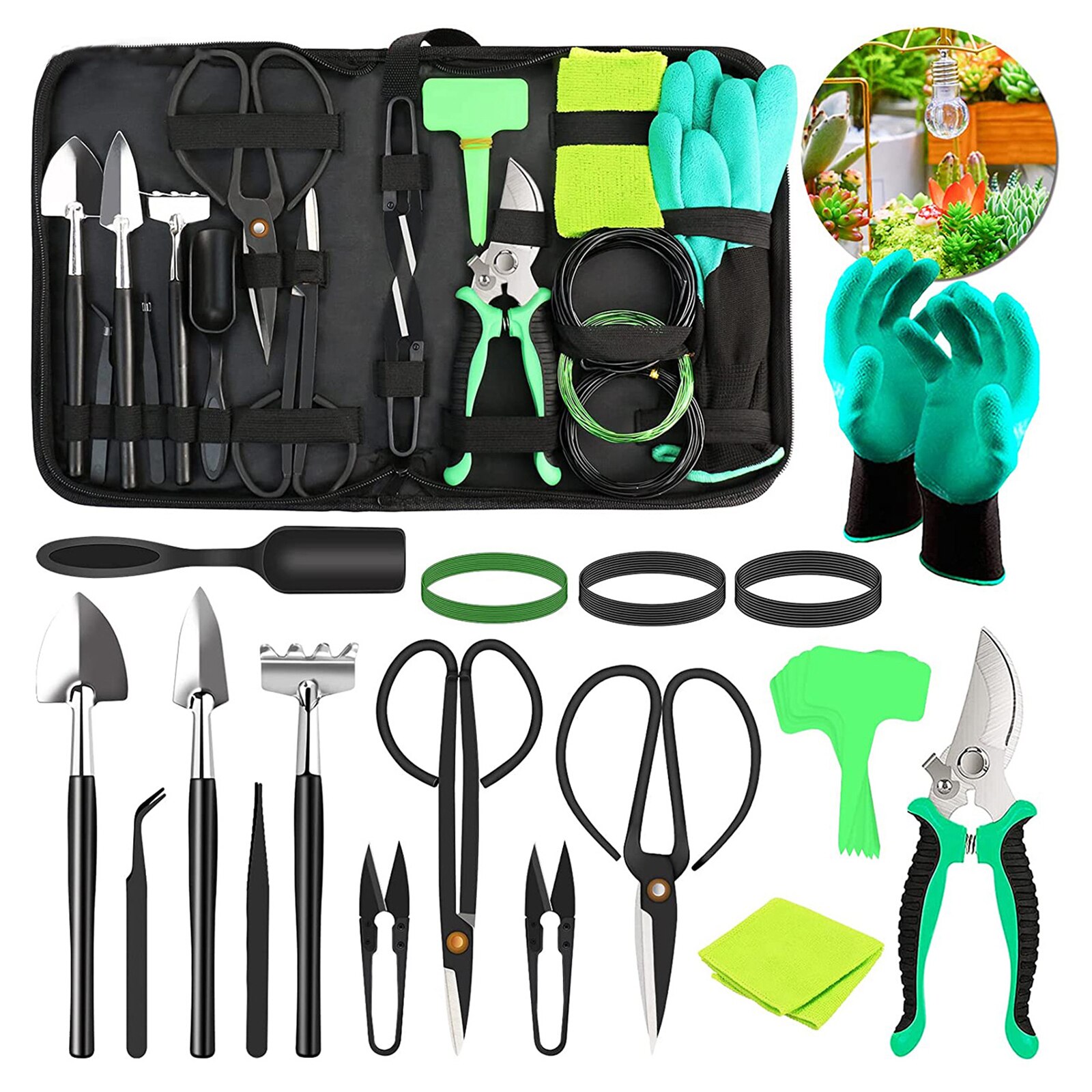 Bonsai Tools 24 Pcs Carbon Steel Succulent Gardeni... – Vicedeal