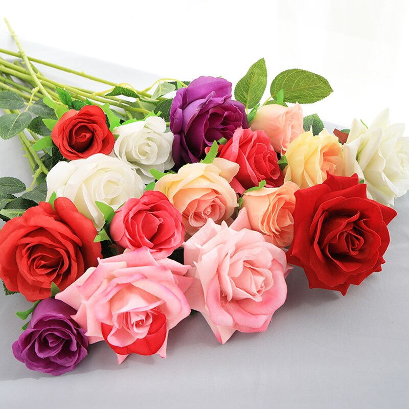 Rose Kunstmatige Bloemen Tak Grote Papier Rode Roz... – Vicedeal