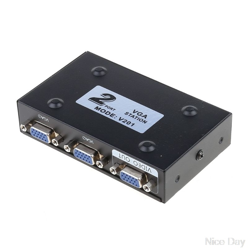 2 Ports Switcher Splitter 2 Möglichkeiten VGA Vide... – Vicedeal