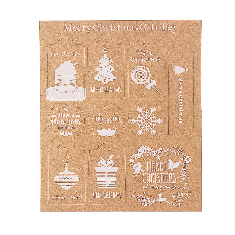 50 weihnachten Kraft Tags DIY Handgemachte Handwer... – Vicedeal